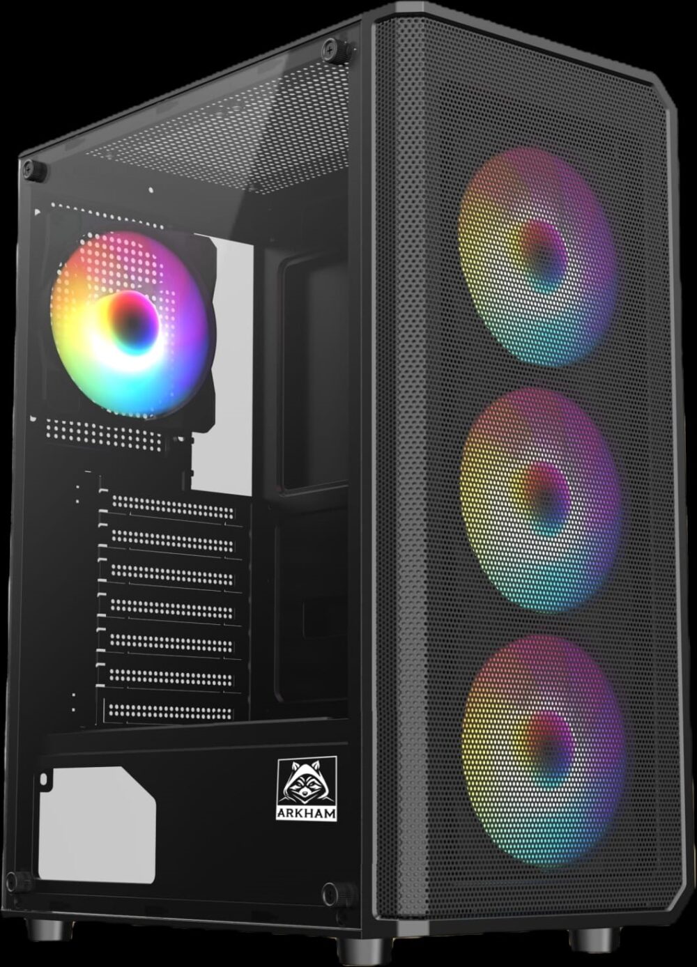 Gabinete Arkham MEL: ATX Gamer c/4 Fans ARGB Vidrio Templad